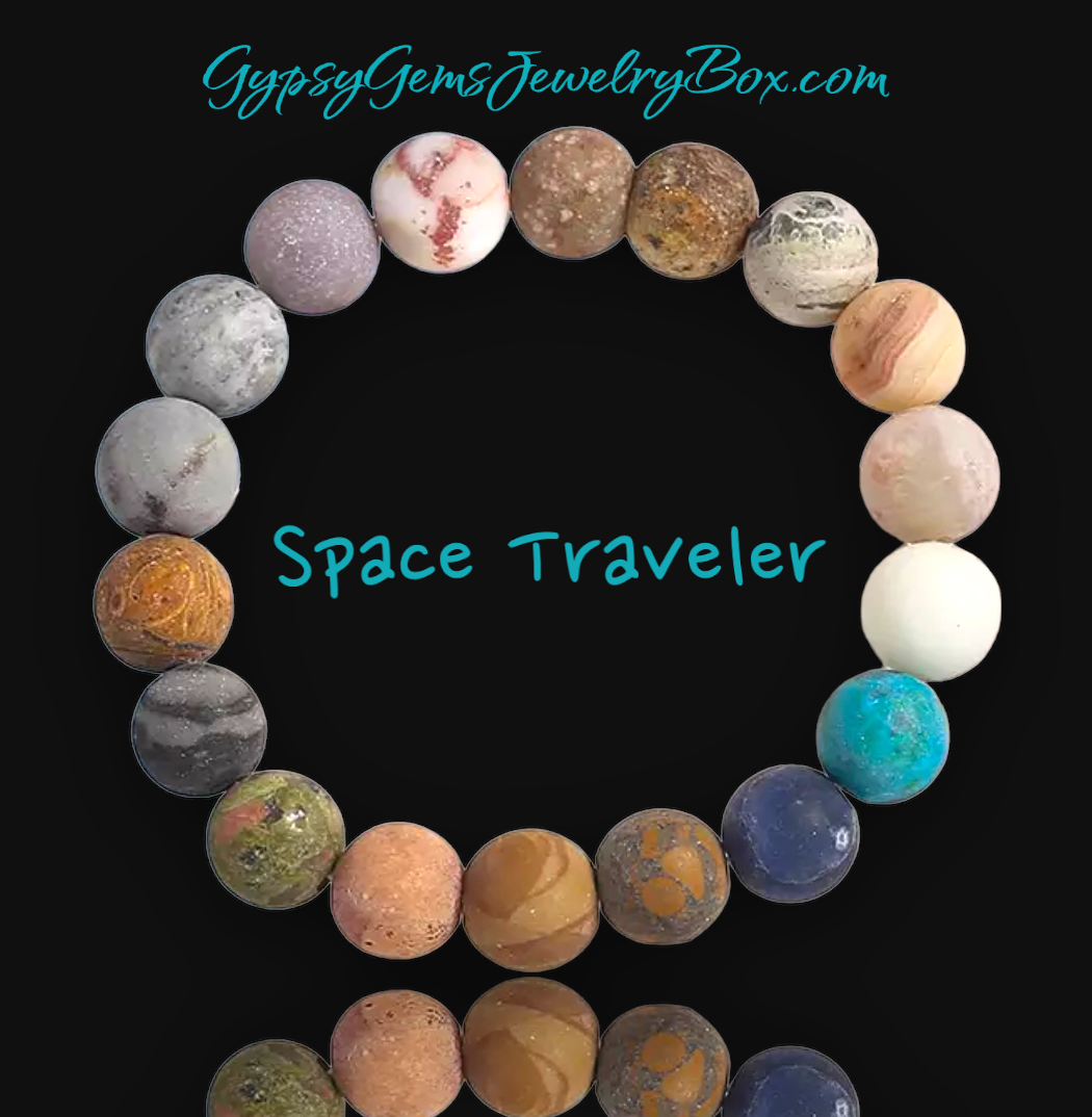Solar System Universe Galaxy Star Gemstone Crystal Energy Bead Bracele ...